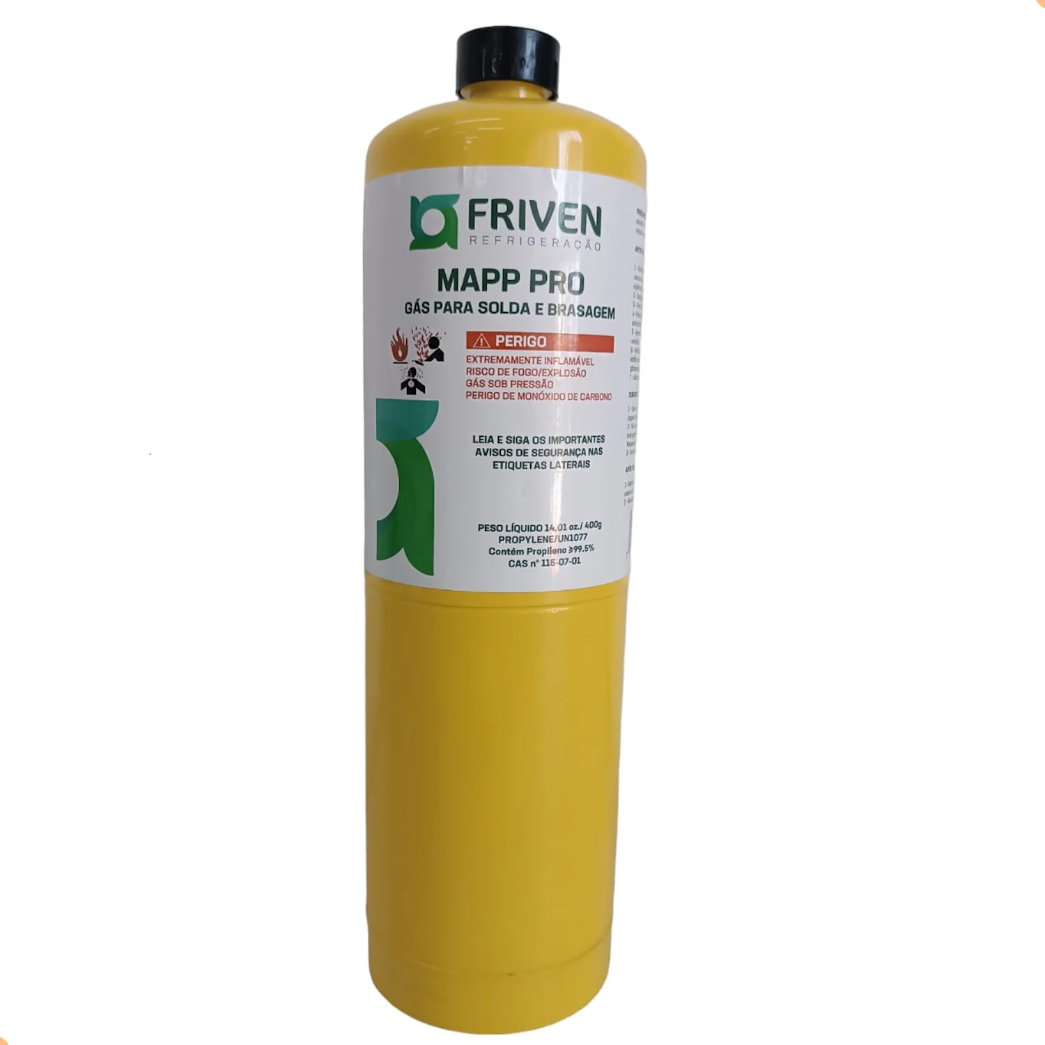 Refil Cilindro Gás Mapp 400g Para Maçarico Friven